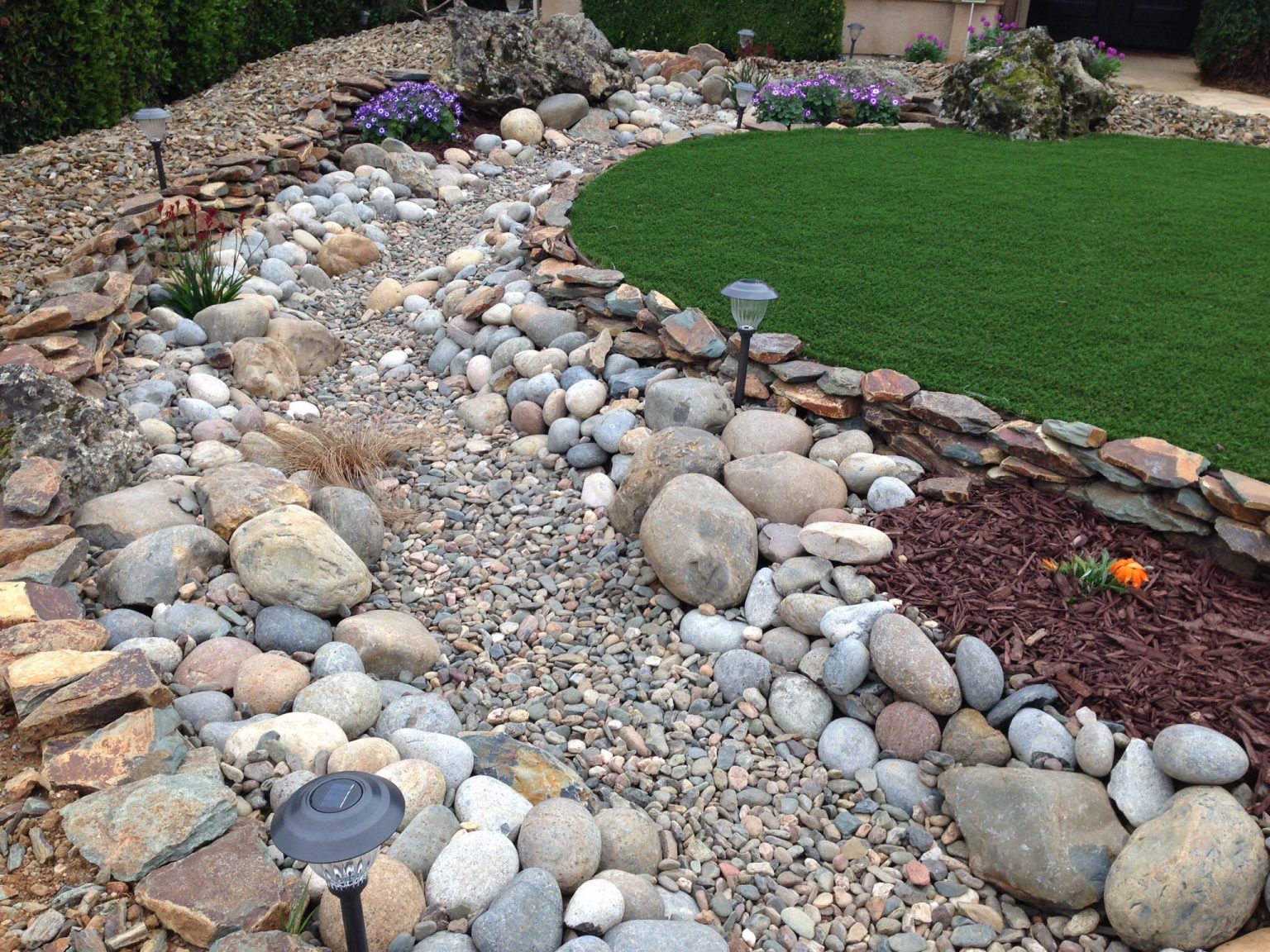 20+ Inspiring Dry Riverbed Landscaping Ideas in 2020