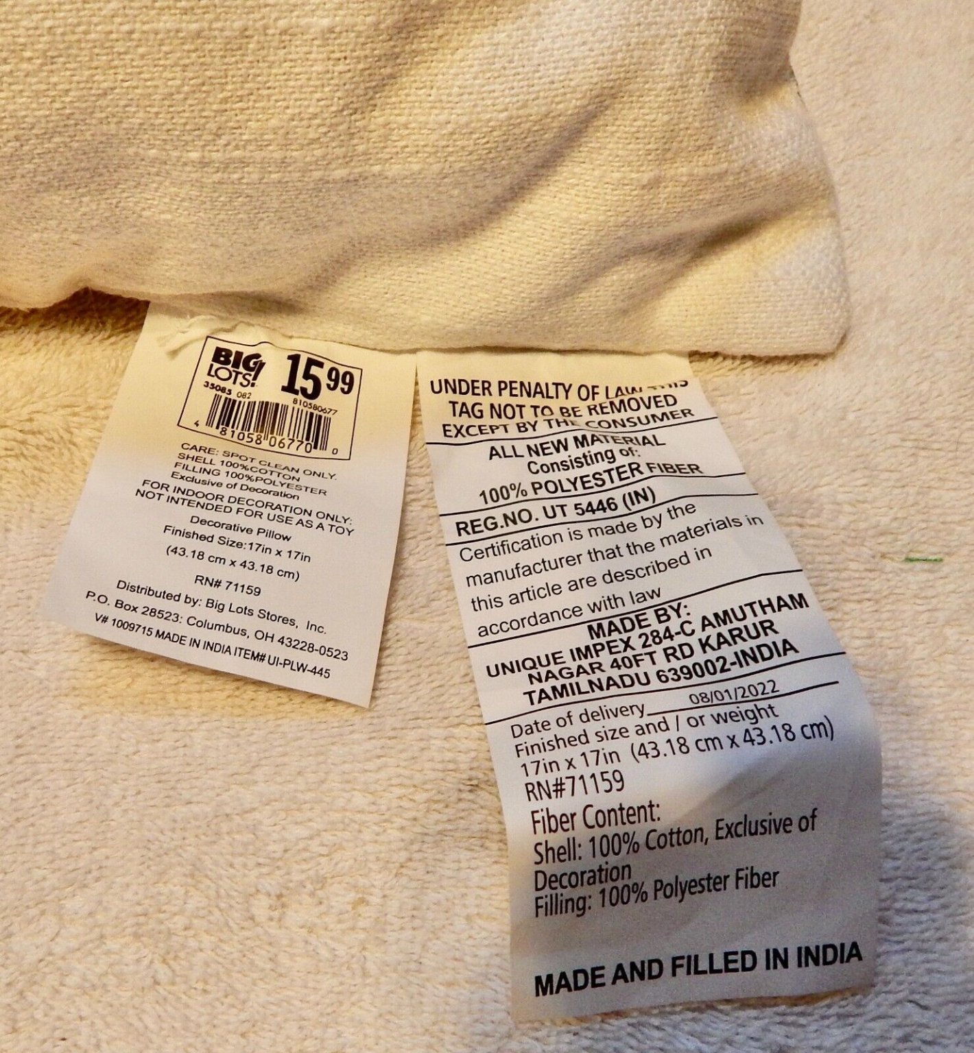 Is It Legal to Remove Tags from Throw Pillows - EatHappyProject